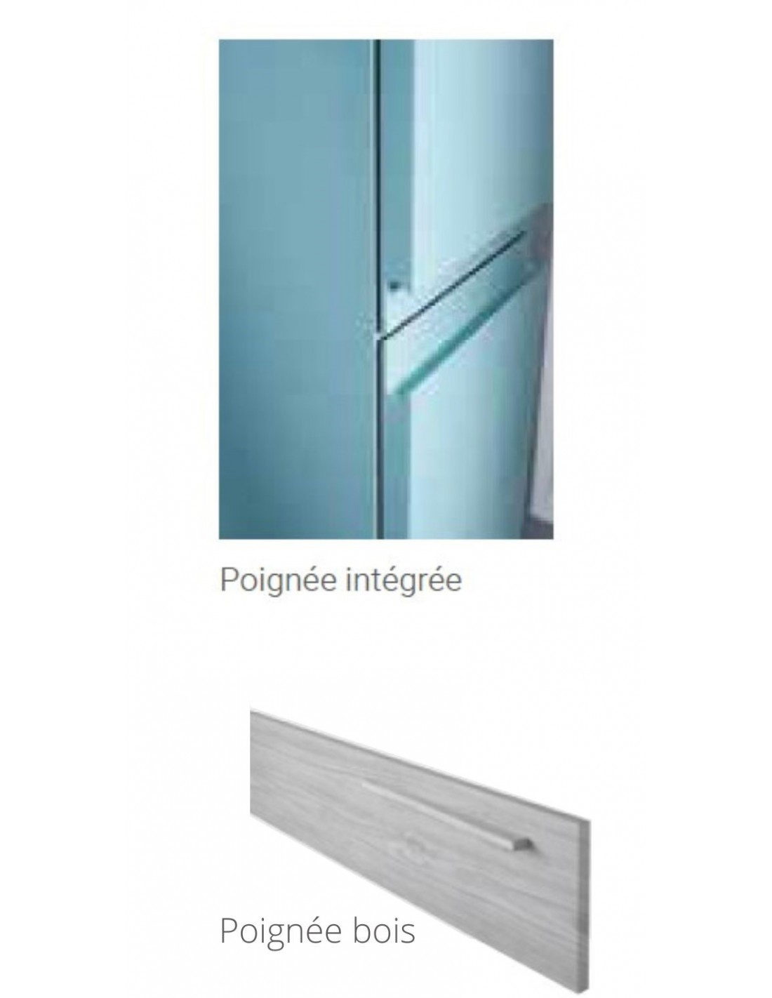 Module complémentaire bois massif Lumen poignée profil de 80 à 120 cm Sanijura